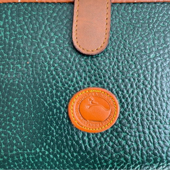 Dooney & Bourke | Bags | Dooney Bourke Vintage 9s Green Brown Pebbled ...